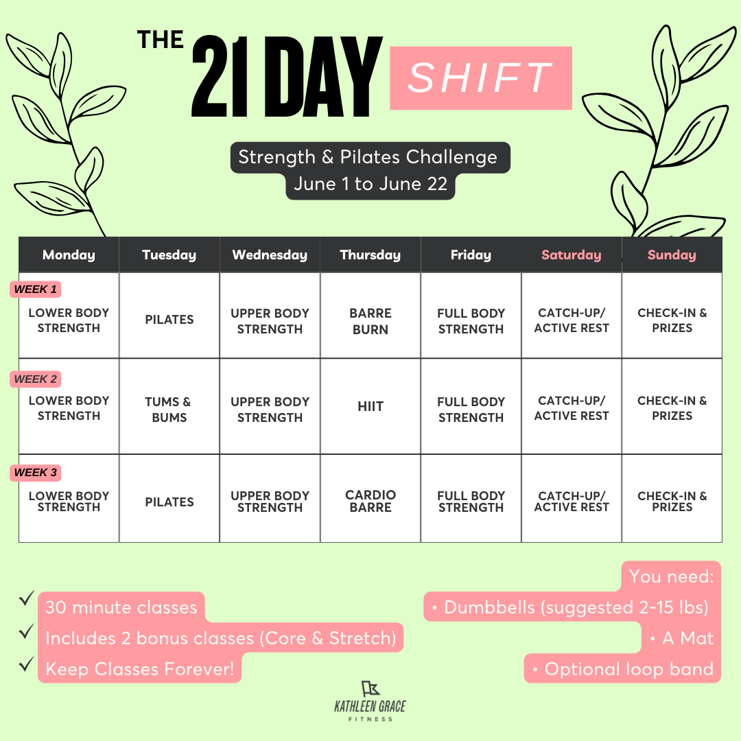 21 Day SHIFT | At Home Workout Program For Women