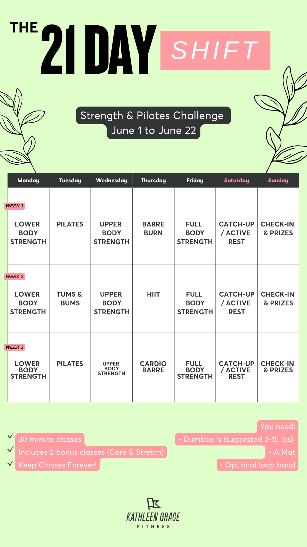 21 Day SHIFT | At Home Workout Program For Women